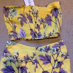 boujee | Pants & Jumpsuits | Yellow Pant Two Piece Set | Poshmark